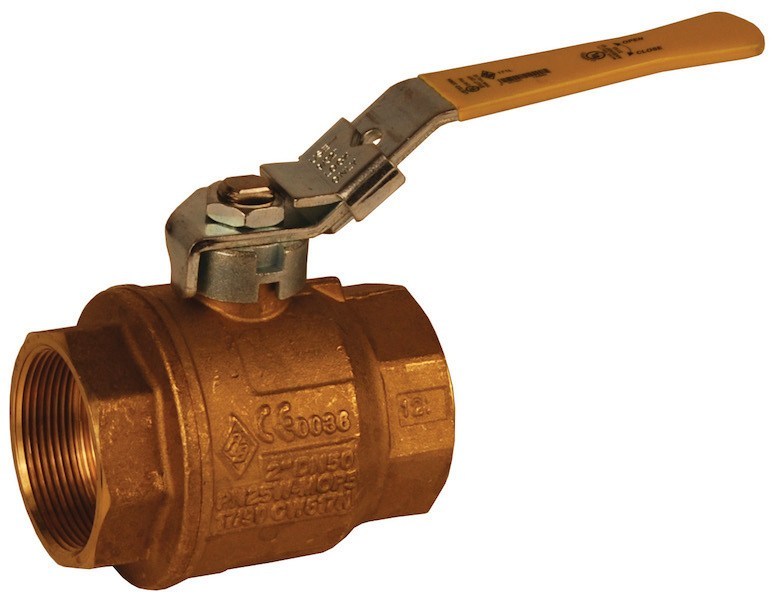 1” Locking Handle Imported Brass Ball Valve SKU: FBVL100 ...